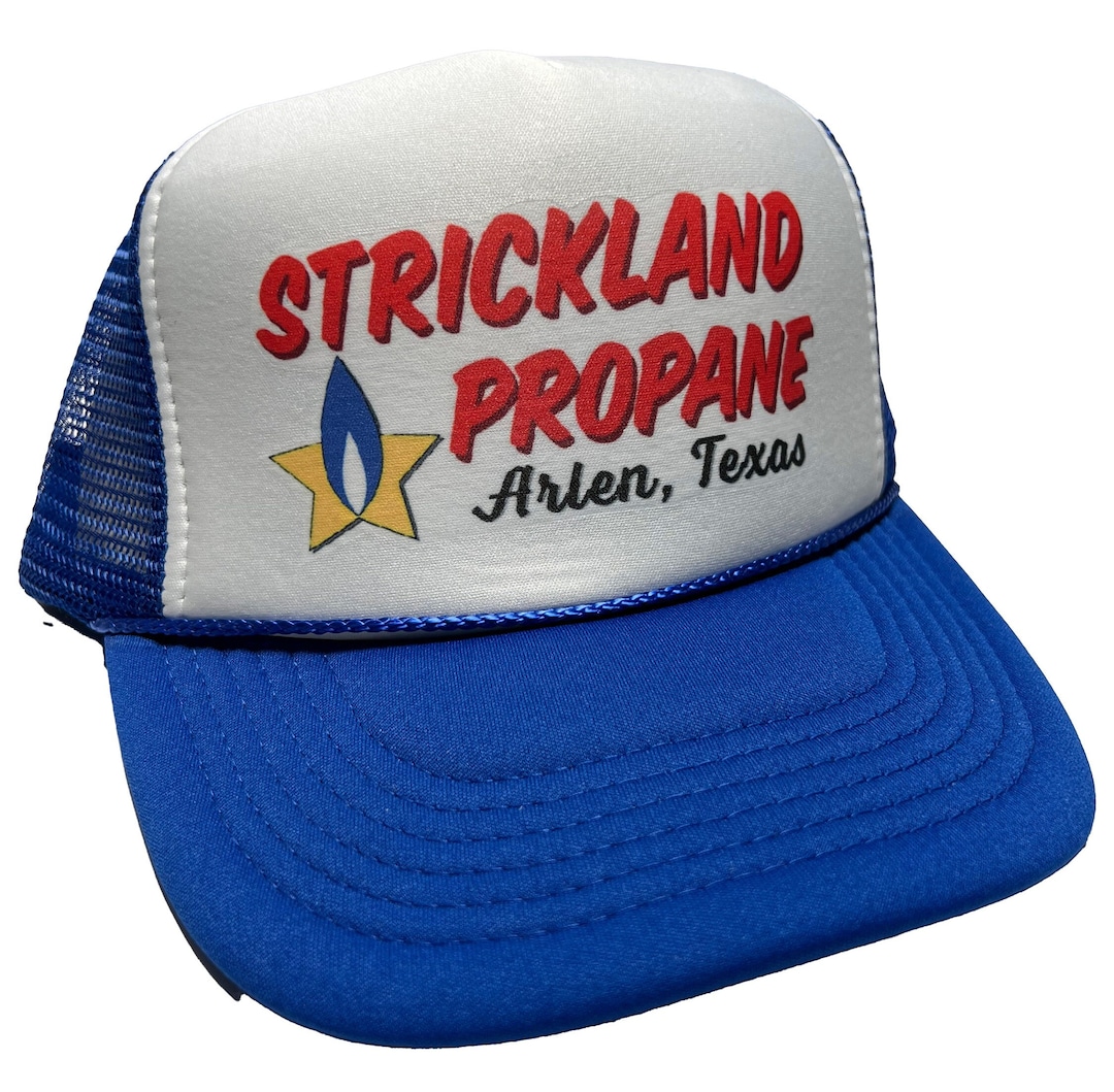 Strickland Propane Trucker Hat Vintage Inspired Royal Blue King of the Hill Foam Mesh Adjustable ...