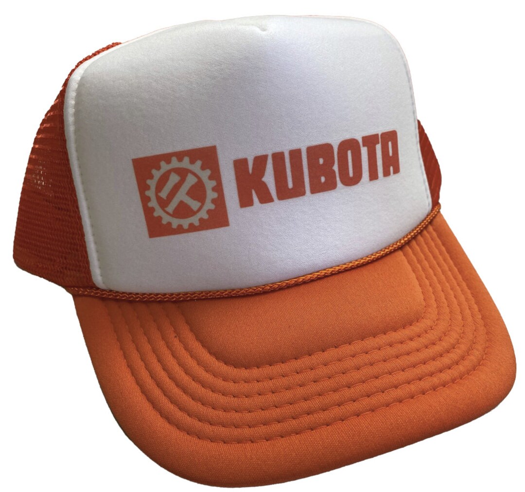 Kubota Trucker Hat Mesh Hat Vintage Snapback Hat Orange - Etsy