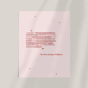 Perks of Being a Wallflower Digital Print | Digital Posters | Book ...