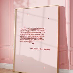 Perks of Being a Wallflower Digital Print | Digital Posters | Book ...