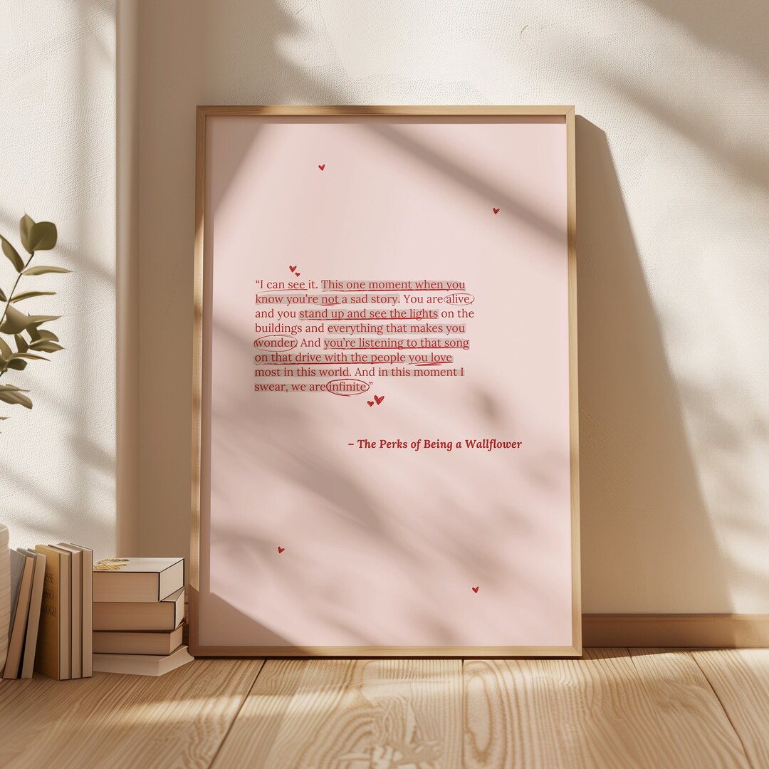 Perks of Being a Wallflower Digital Print | Digital Posters | Book ...