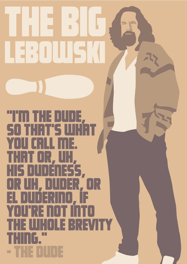 Poster the Big Lebowski - Etsy