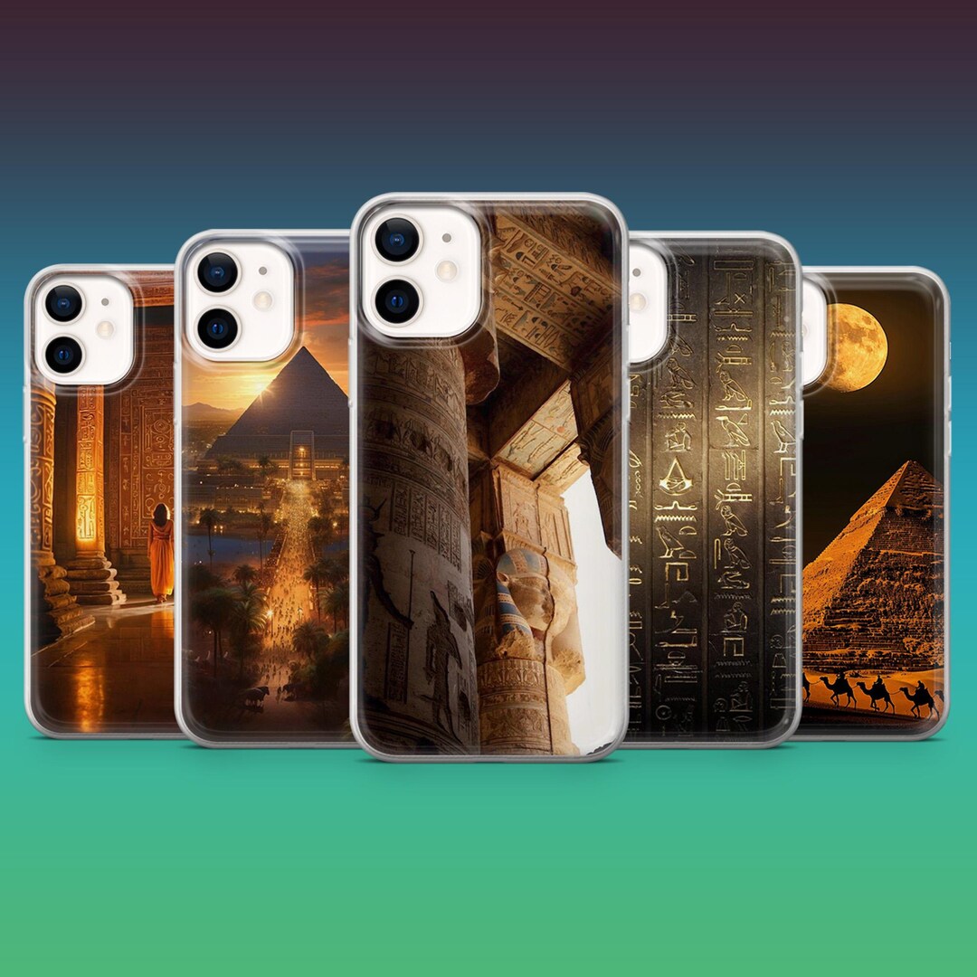 Ancient Egypth Phone Case Sand Pyramid Cover for iPhone 16, 15, 14, 13 ...