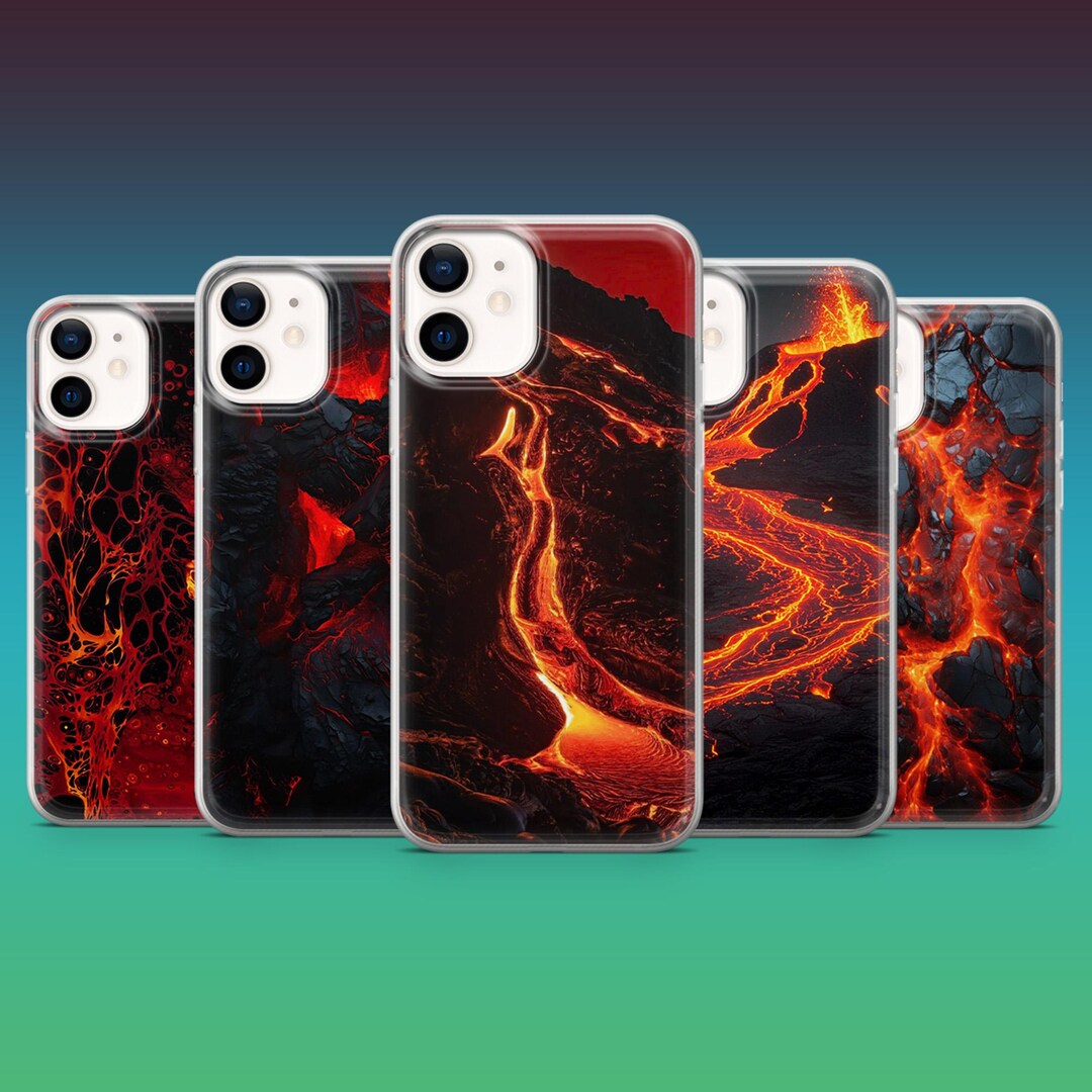 Lava Phone Case Volcano Eruption Magma Cover for iPhone 16, 15, 14, 13 ...