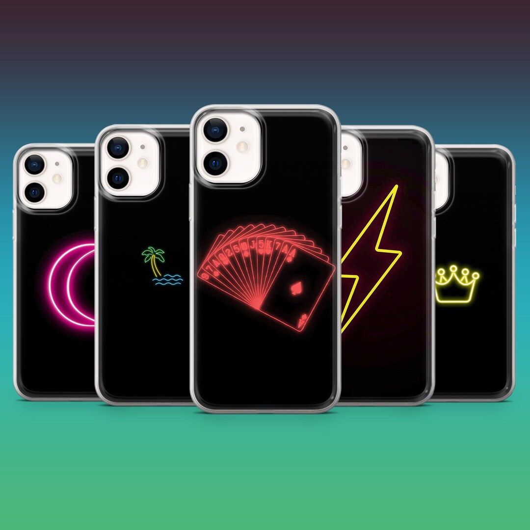 Neon Phone Case Electric Glow Cover for iPhone 16, 15, 14, 13, 12 ...