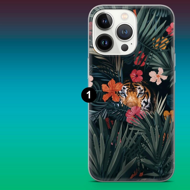 Tiger Phone Case Jungle Wildlife Nature Cover for iPhone 16, 15, 14, 13 ...