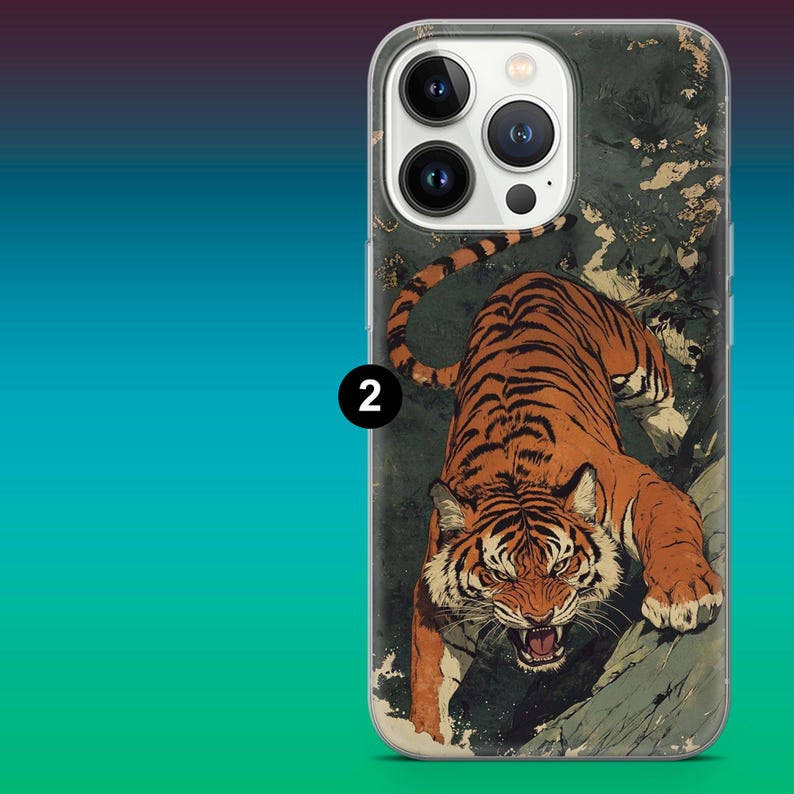 Tiger Phone Case Jungle Wildlife Nature Cover for iPhone 16, 15, 14, 13 ...