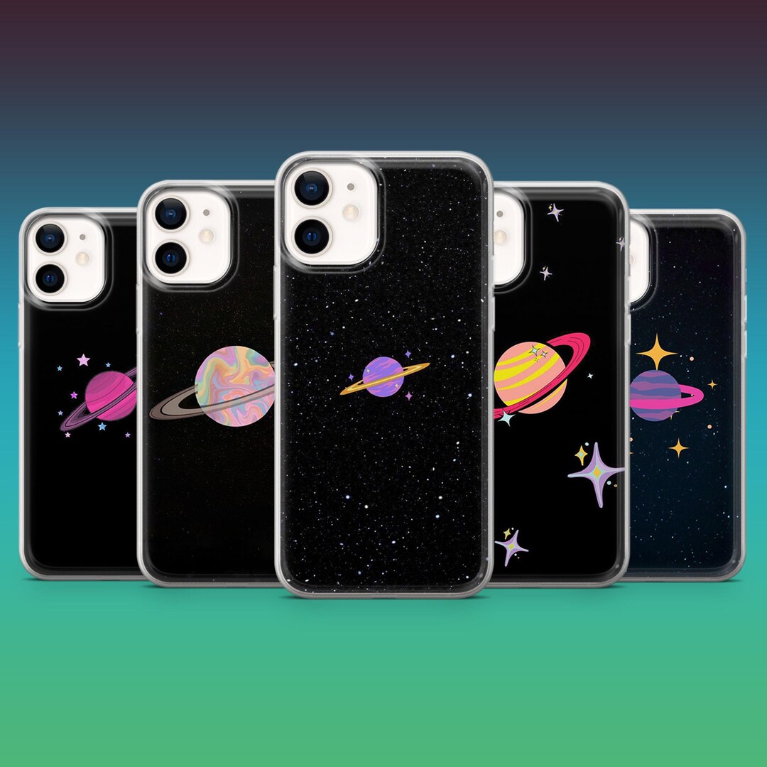 Saturn Phone Case Solar System Planet Cover for iPhone 16, 15, 14, 13 ...