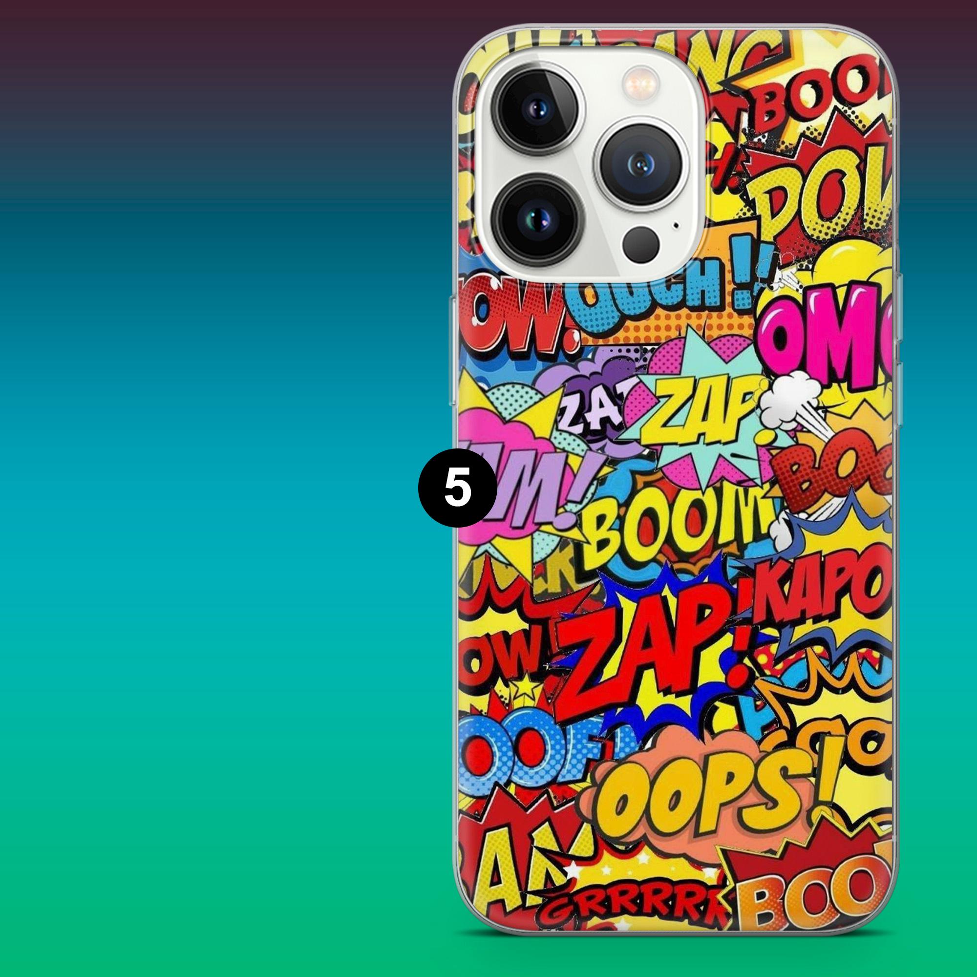 Comic Book Phone Case Pop Art Illustration Cover for iPhone 16, 15, 14 ...