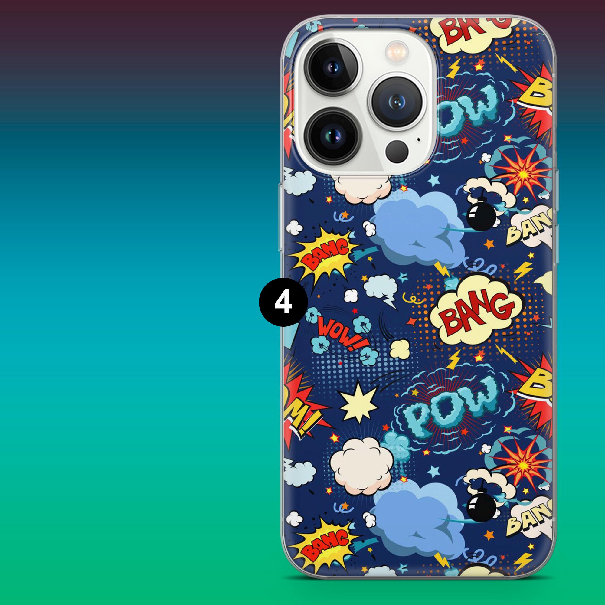 Comic Book Phone Case Pop Art Illustration Cover for iPhone 16, 15, 14 ...