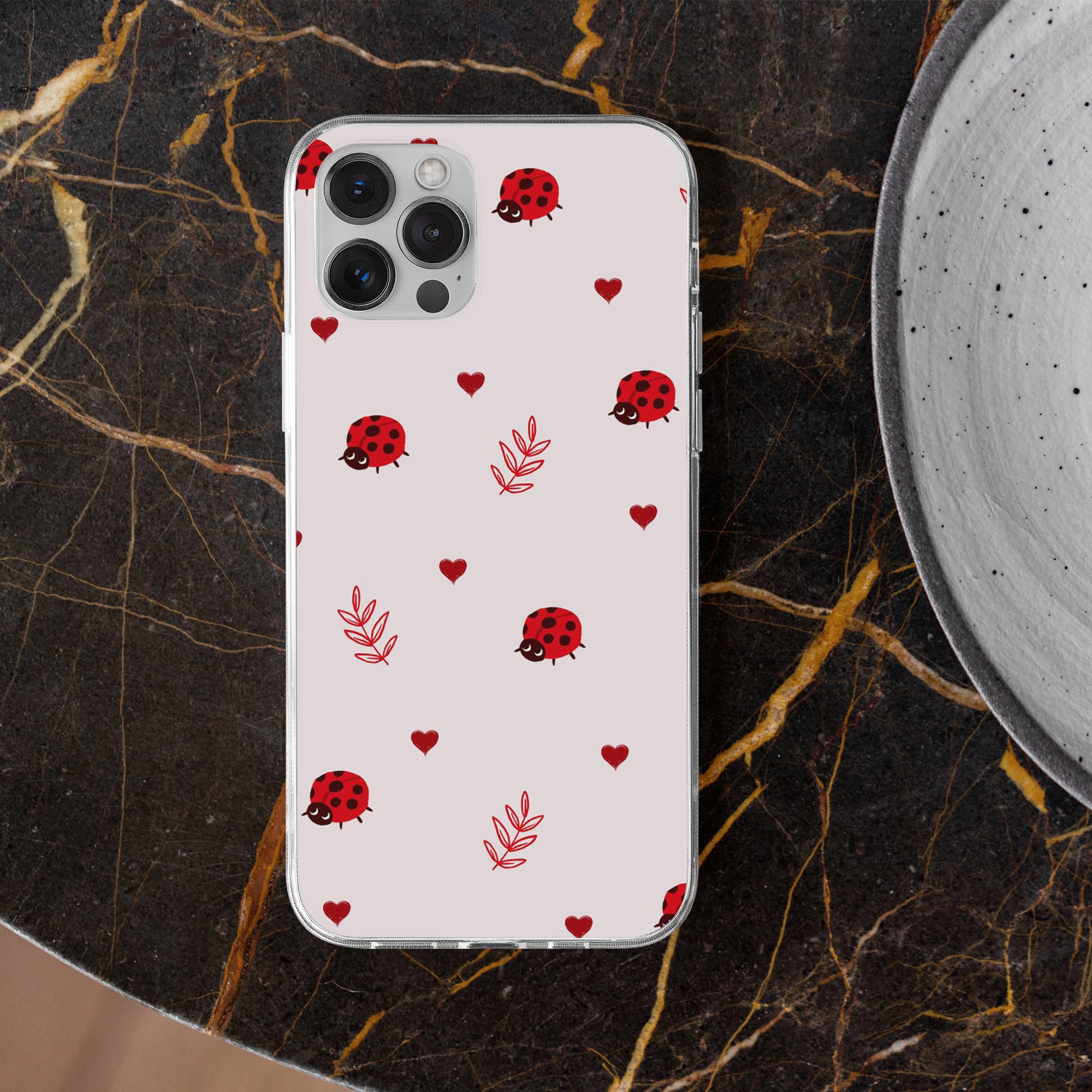 Ladybug Phone Case Cute Insect Whimsical Cover for iPhone 16, 15, 14 ...