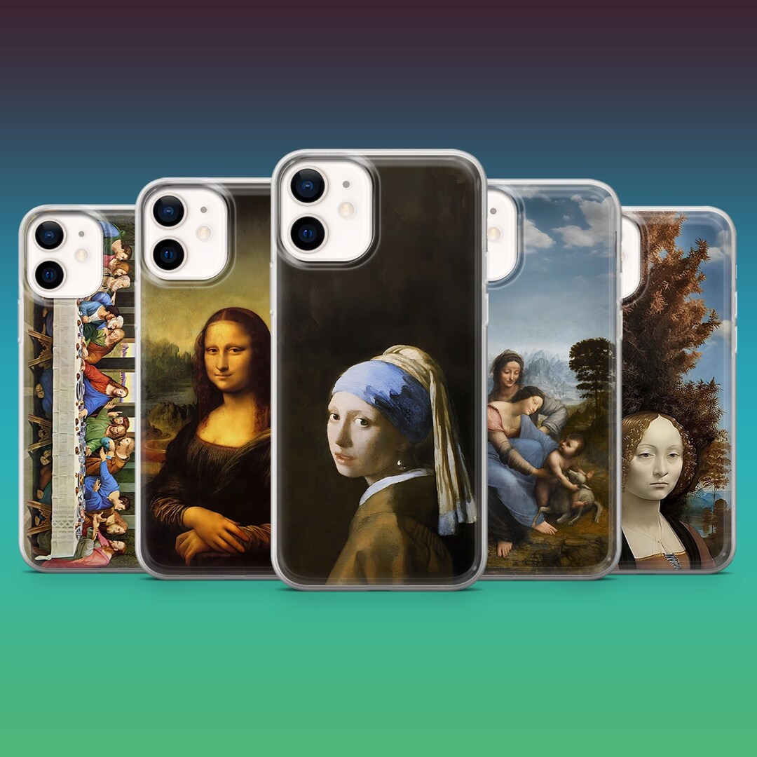 Leonardo Da Vinci Phone Case Mona Lisa Renaissance Art Cover for iPhone ...