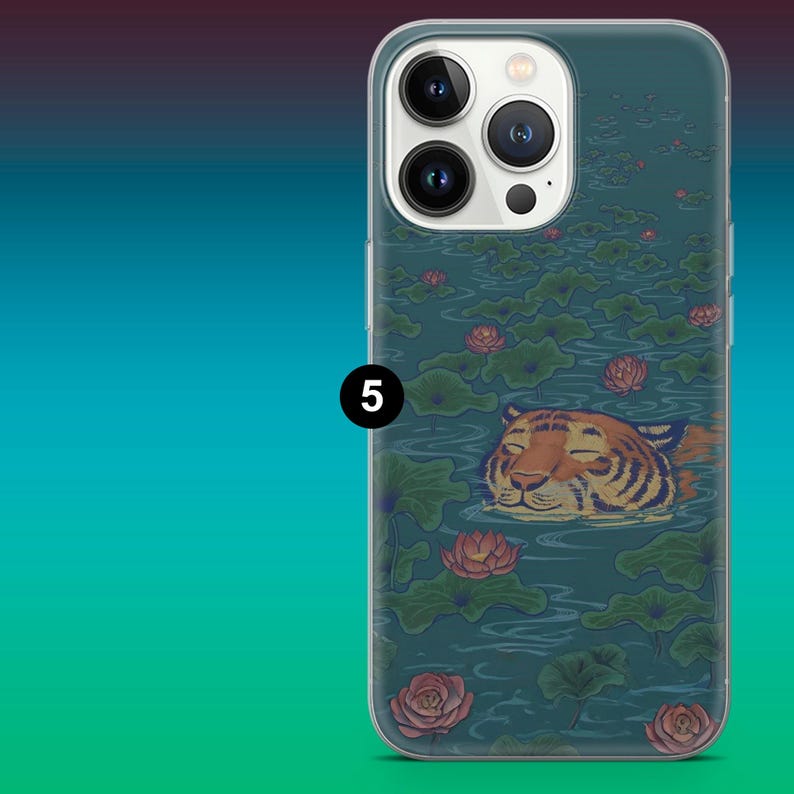 Tiger Phone Case Jungle Wildlife Nature Cover for iPhone 16, 15, 14, 13 ...