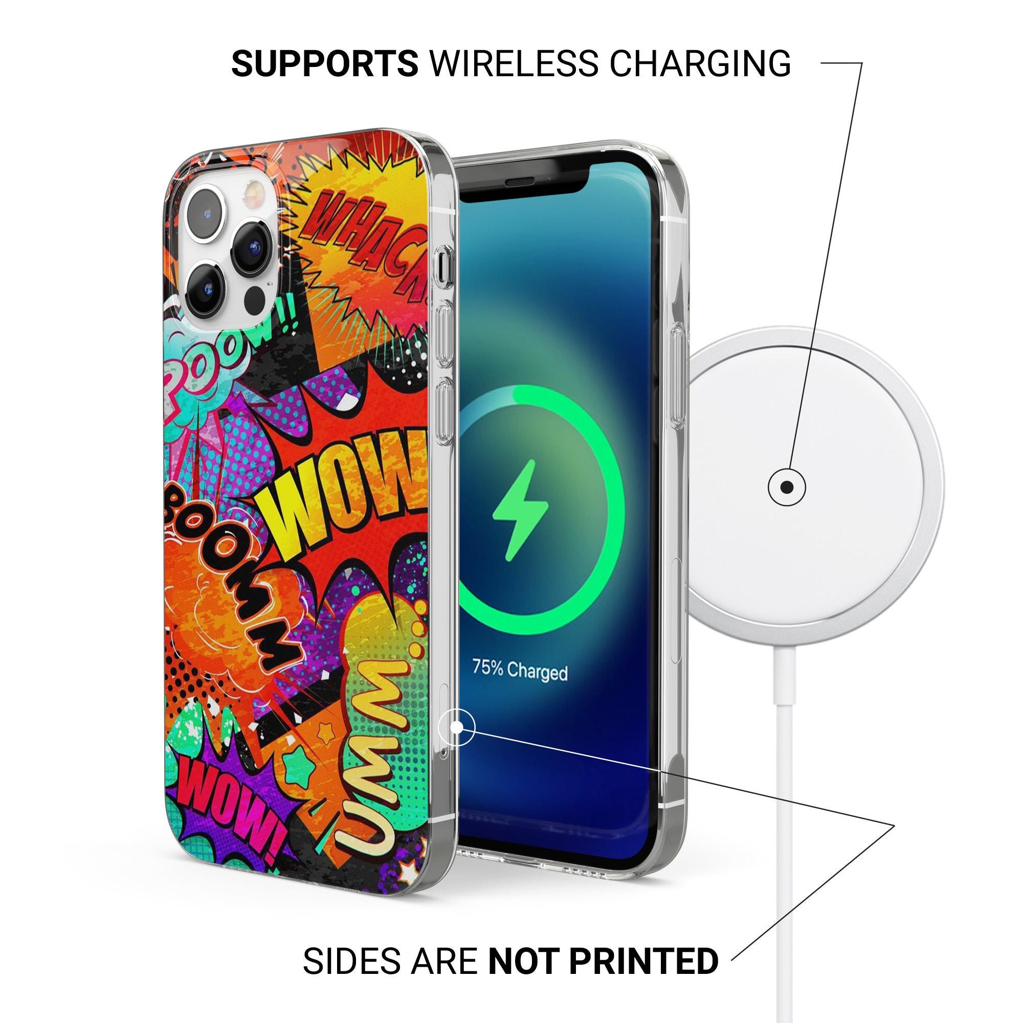 Comic Book Phone Case Pop Art Illustration Cover for iPhone 16, 15, 14 ...