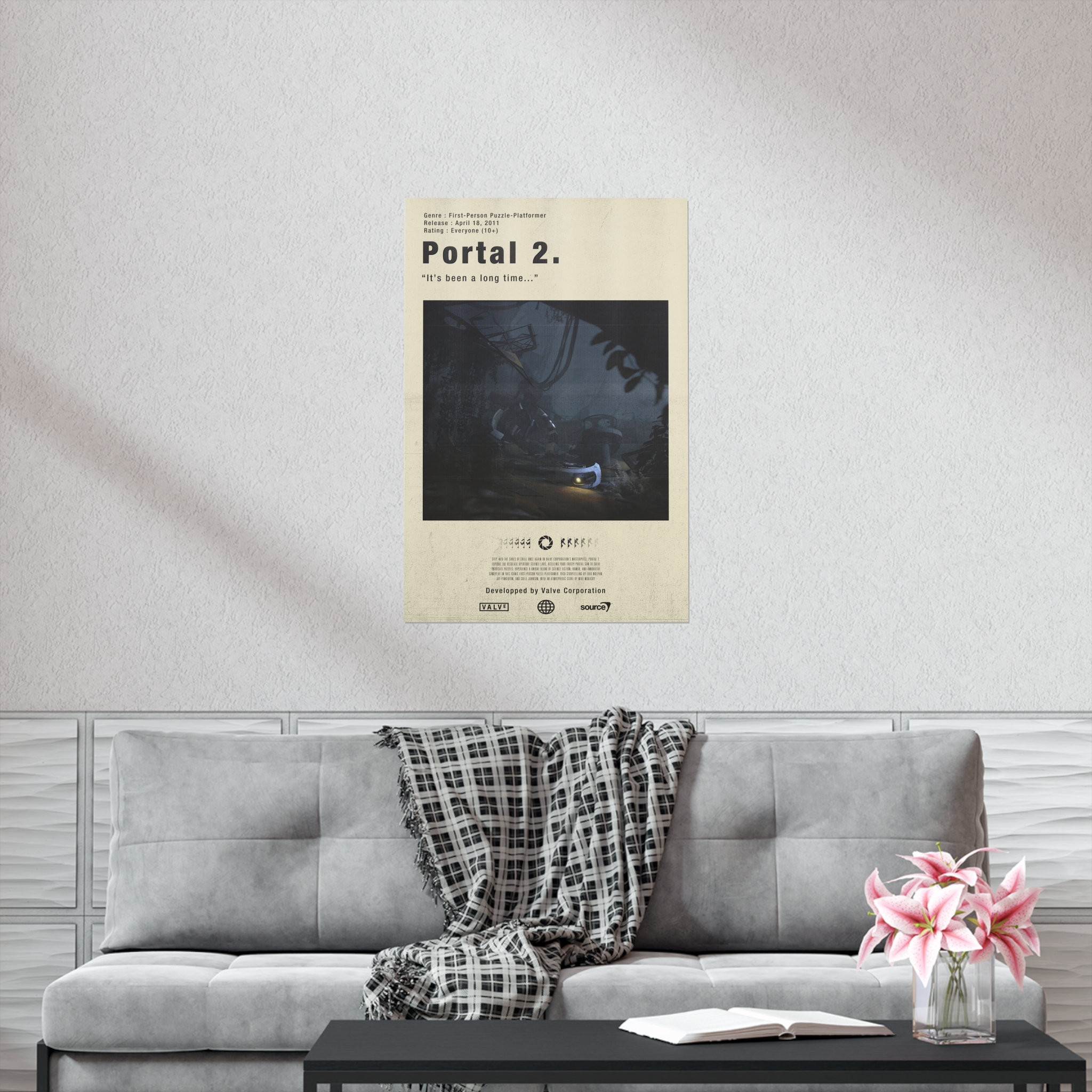 Portal 2 Poster Print Vintage Wall Decor Gaming Room - Etsy