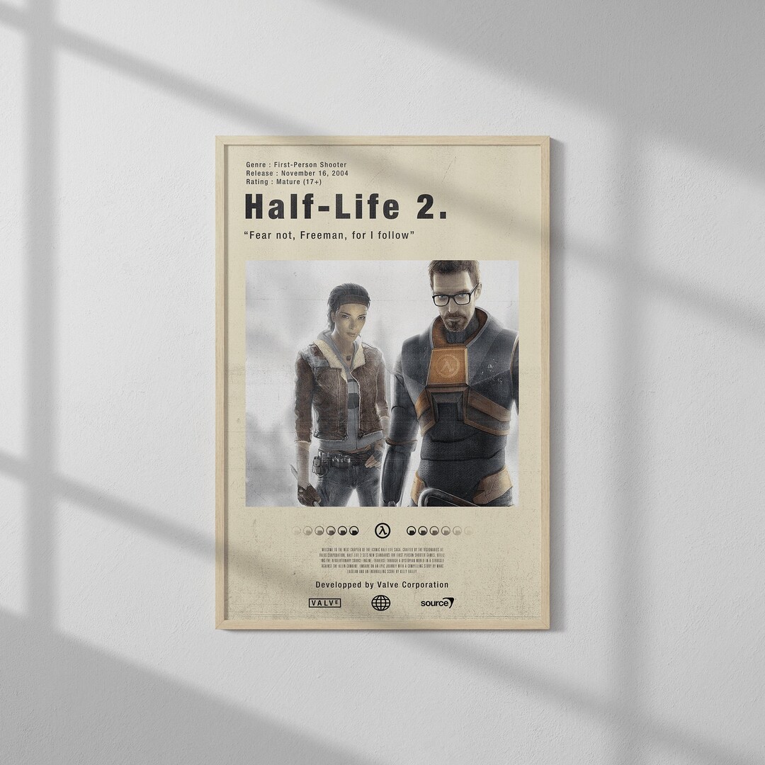 Half-life 2 Poster Print Vintage Wall Decor Gaming Room - Etsy