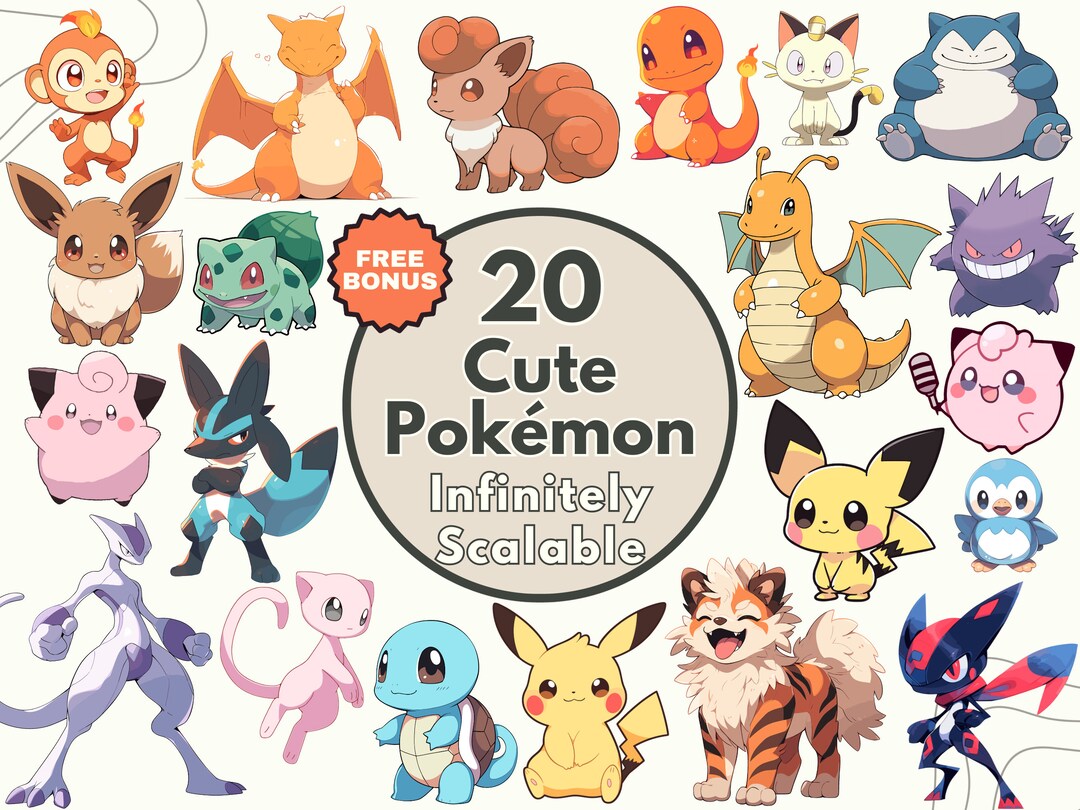 Pokemon Stickers Pokemon Svg Pokemon Png Pikachu Mewtwo - Etsy Australia