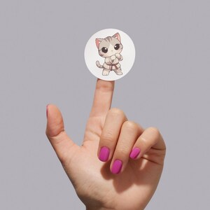 Cute Kawaii Cat Stickers Pack 15 Digital Cat Decals, Kitten Prints ...