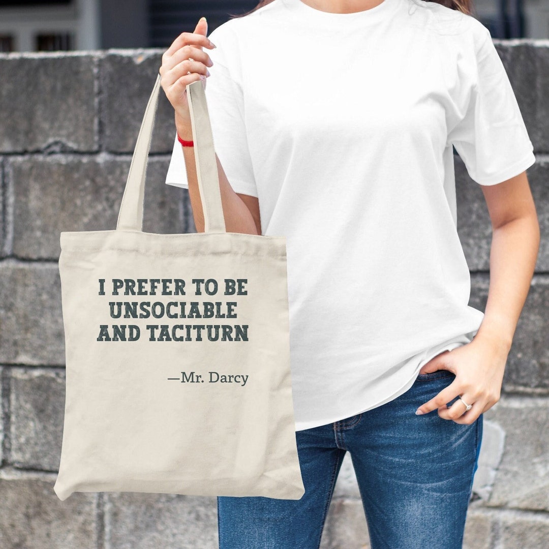 Jane Austen Tote, Mr Darcy Gift Pride and Prejudice, Funny Natural ...