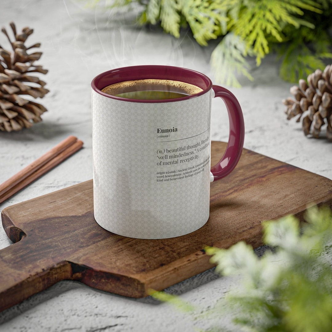 Ceramic Eunoia Coffee Mug Gift Teacher Appreciation Mug Booktok Merch ...