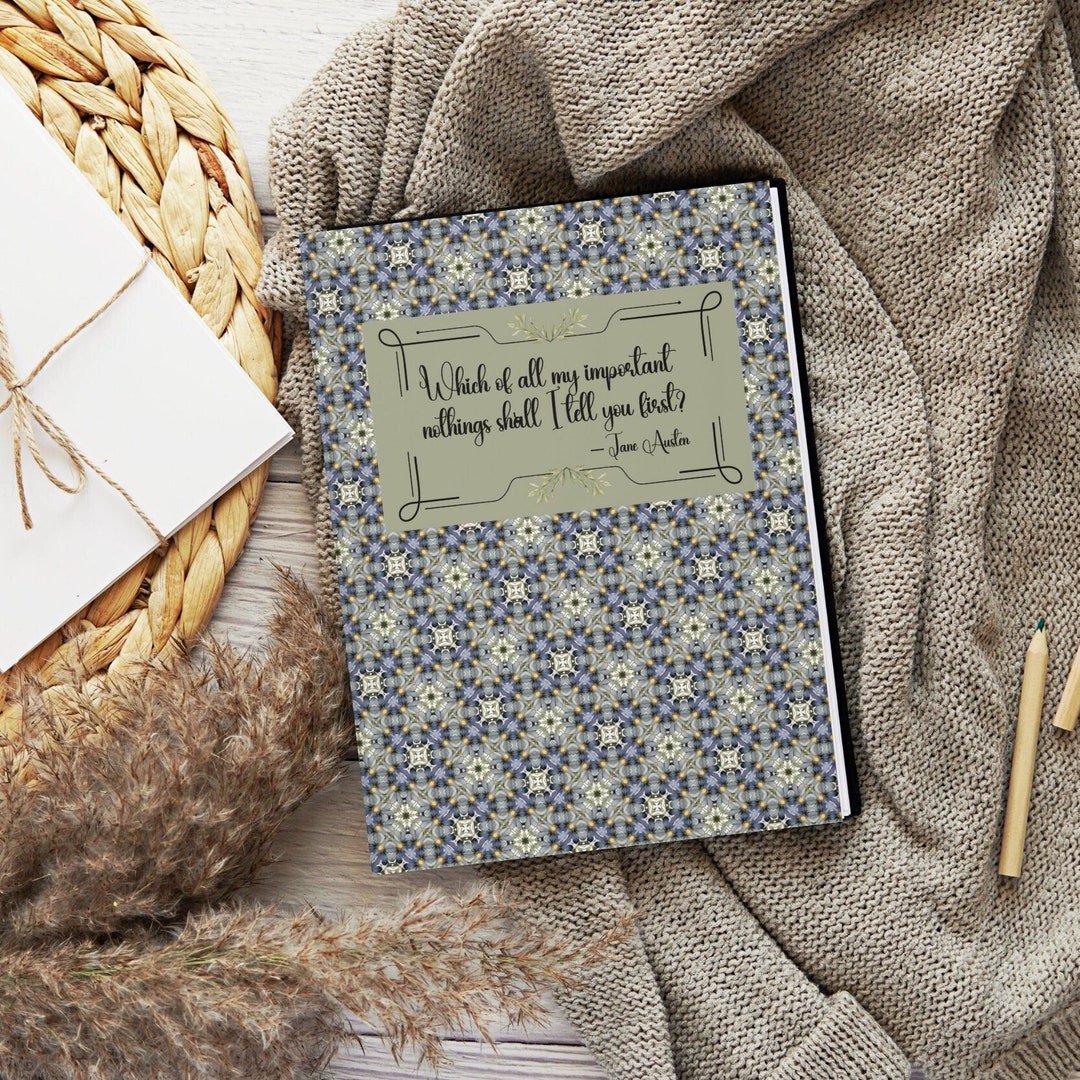 Jane Austen Notebook Gift, Hardcover Journal Gift for Book Lover, Book ...
