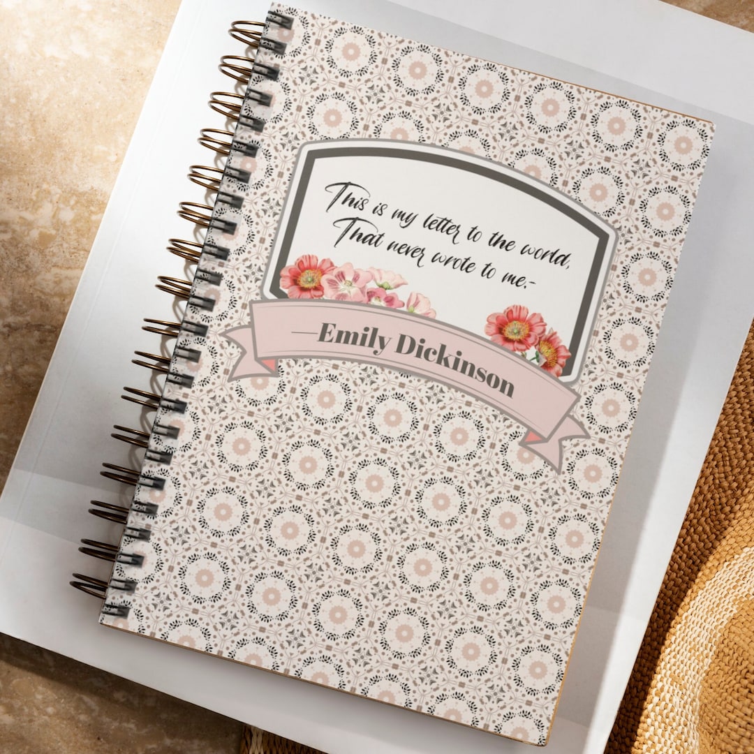 Emily Dickinson Spiral Notebook, Gift for Poet Lined Journal Student ...