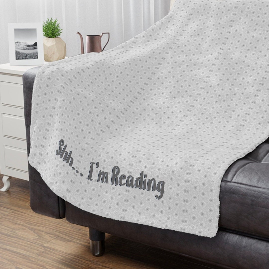 Reading Plush Minky Blanket Gift for Book Loving Friend Micro-fiber ...