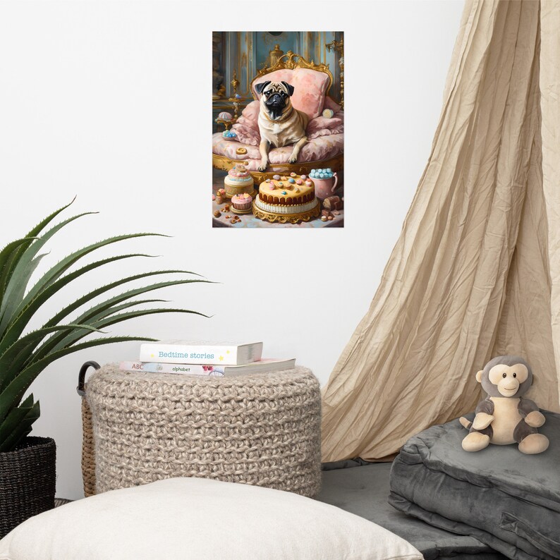 Pug Rococò Poster - Etsy