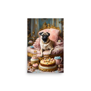 Pug Rococò Poster - Etsy