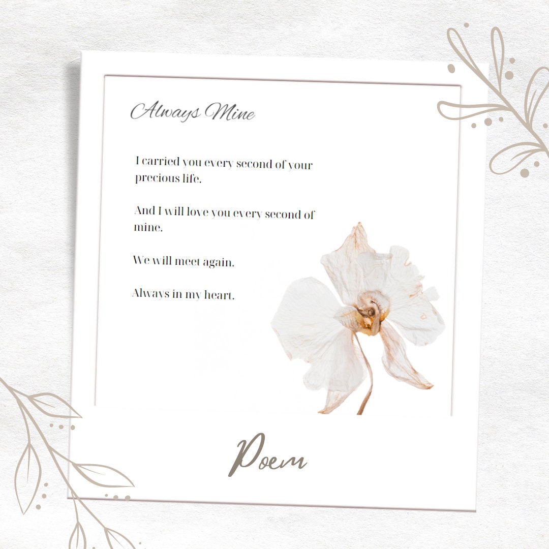 Baby Loss Poem, Pregnancy Loss Gift, Miscarriage Poem, Miscarriage ...