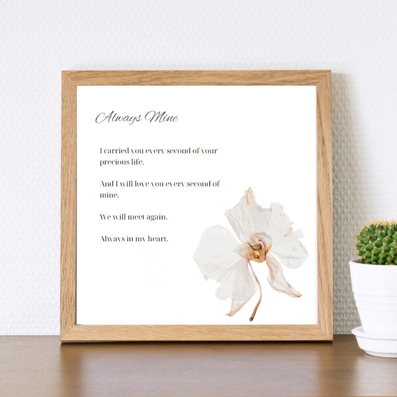 Baby Loss Poem, Pregnancy Loss Gift, Miscarriage Poem, Miscarriage ...