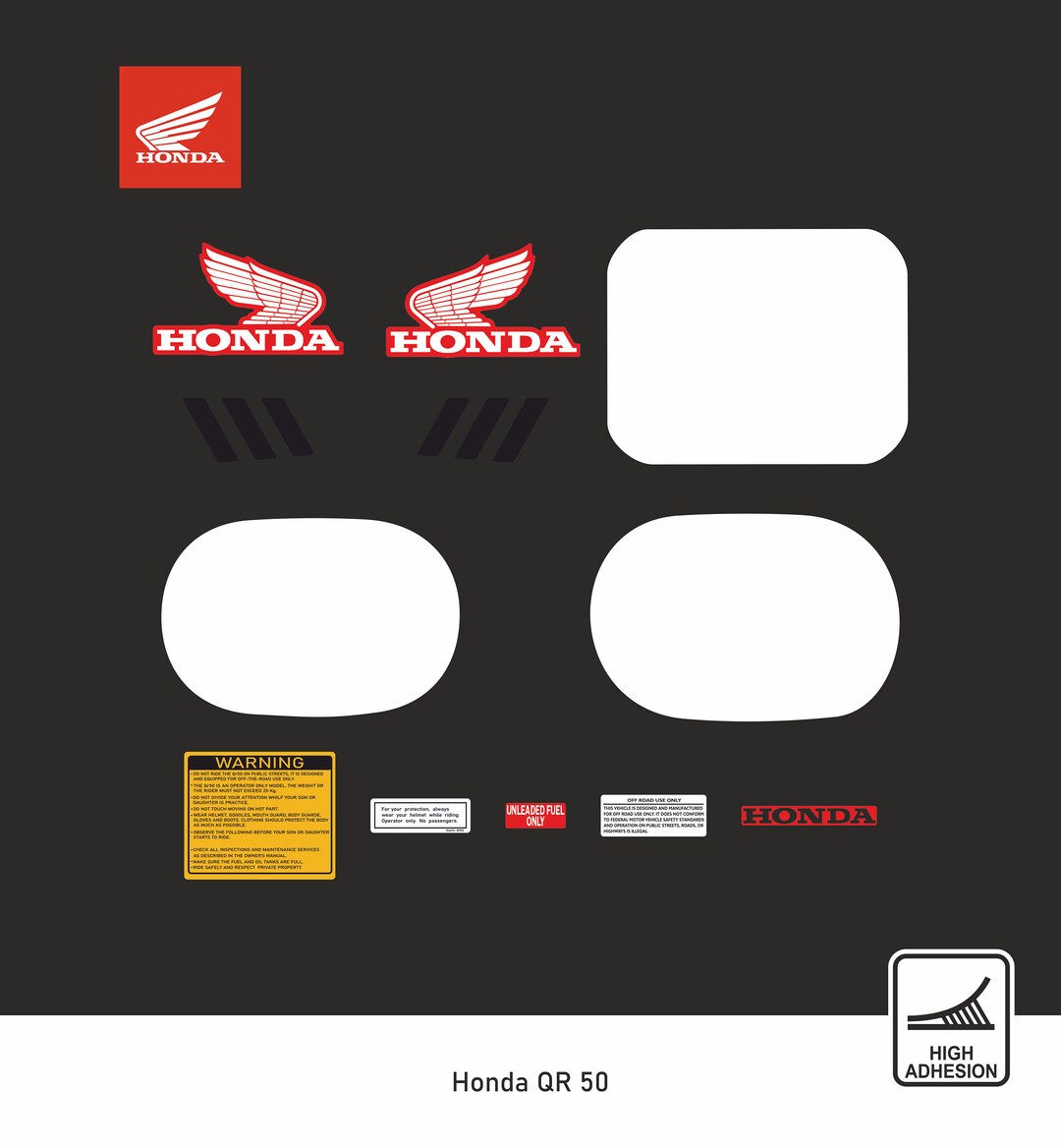 Honda QR 50 Sticker Kit - Etsy