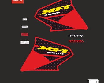 Honda XR400 XR 400 XR Fuel Tank Decals Gas Decals Graphics Right and ...