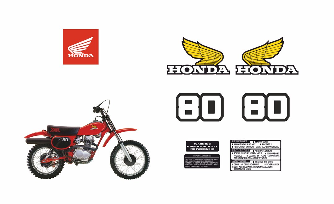 HONDA XR80 1979 to 1986 Decal Sticker - Etsy