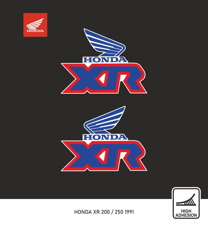 Fuel Tank Decals Stickers Honda XR 80 / 100 / 200 / 250 / 600 1991 - Etsy