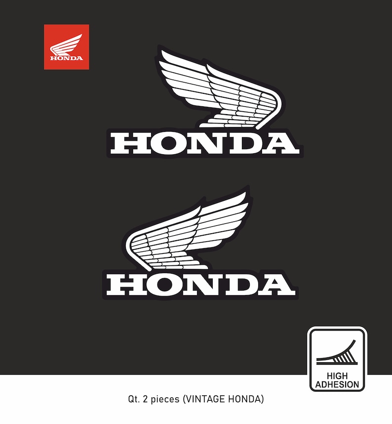 Honda Logo Vintage Stickers Set 2 Pieces Motorcycle Decal - Etsy