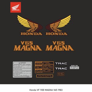 Decals Stickers Honda VF 1100 MAGNA V65 1983 - Etsy