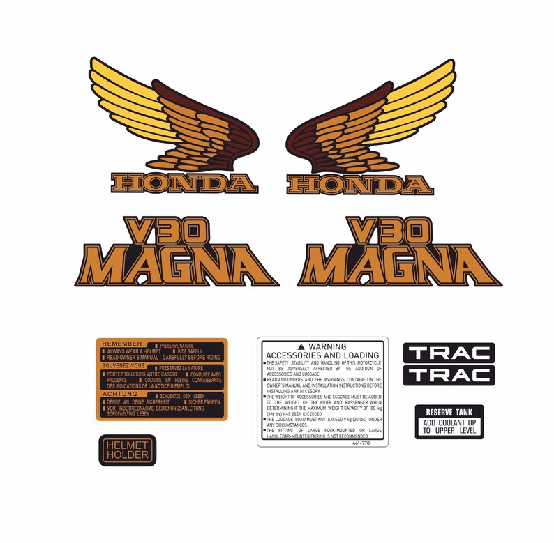Decals Stickers Honda VFC 500 MAGNA V30 1984 - Etsy