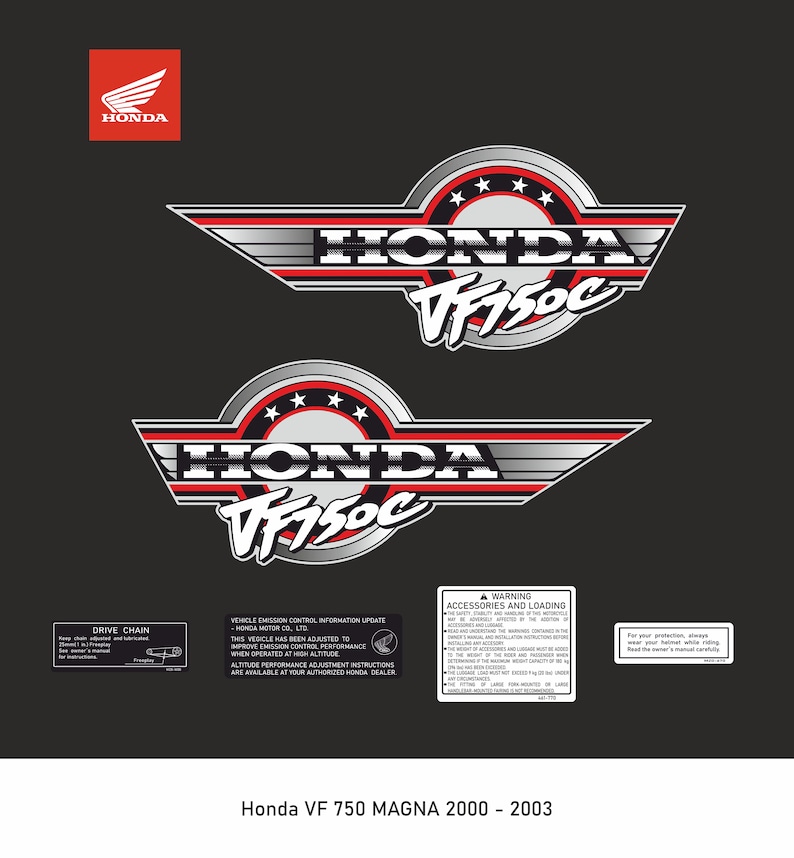 Honda VF 750 MAGNA 1993 1999 Decal Sticker - Etsy