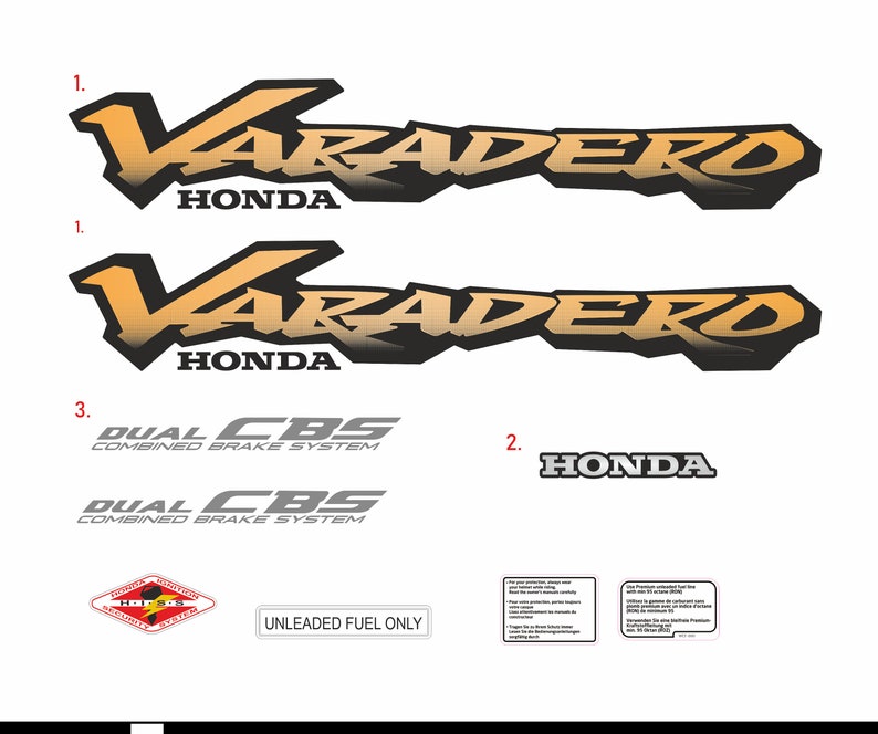 Full Kit Stickers Honda XL-1000 VARADERO 1998 to 2002 - Etsy