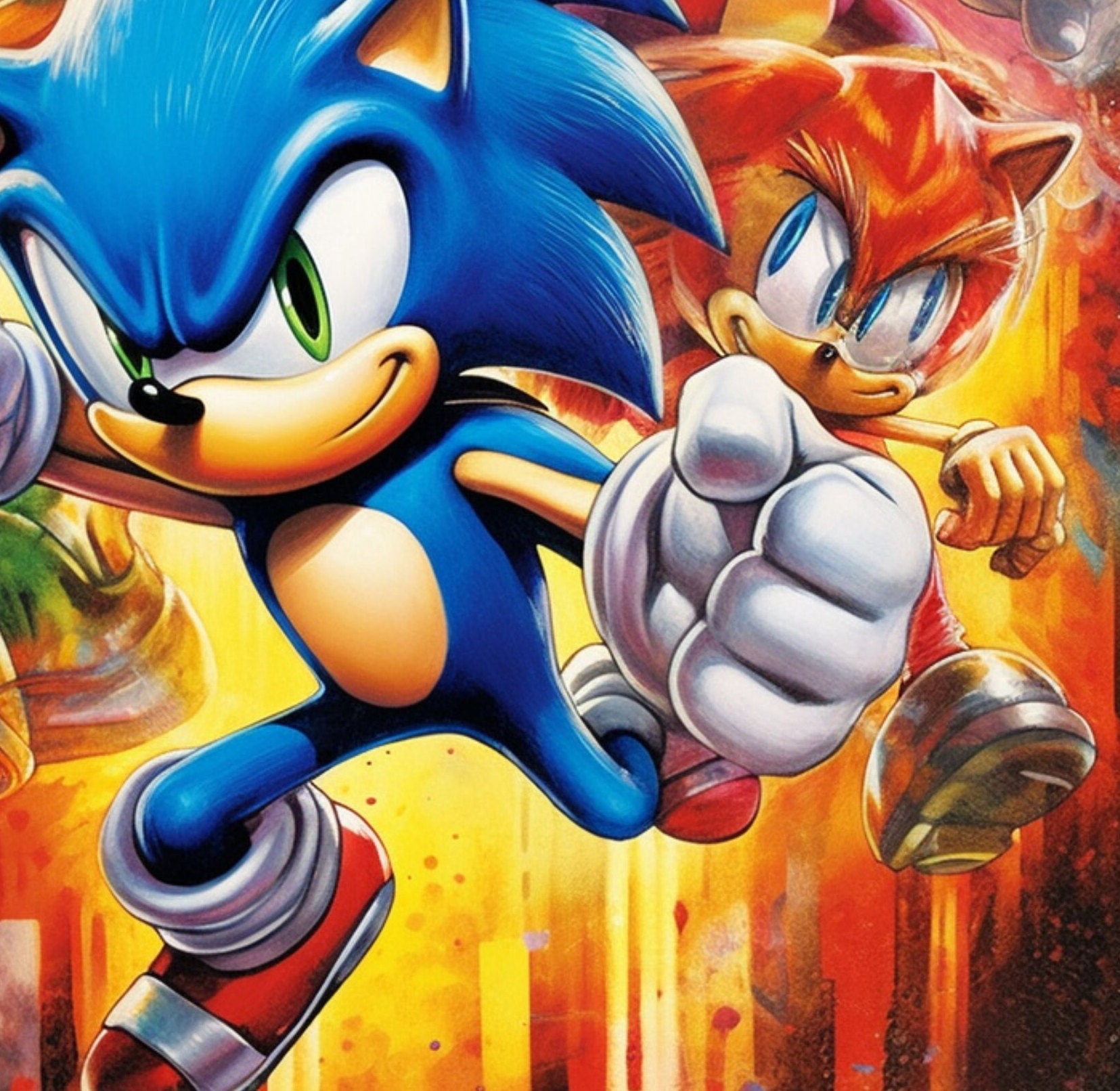 Sonic the Hedgehog, Retro Video Game , Wall Art, Illustration ...