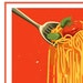 Food Poster, Spaghetti, Italy, Wall Art, Illustration, Decoration, Gift ...