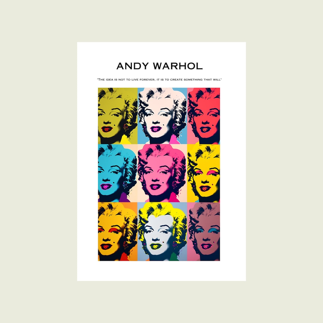Andy Warhol Poster, Artist, Quote, Fine Art, Wall Art, Illustration ...