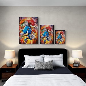 Sonic the Hedgehog, Retro Video Game , Wall Art, Illustration ...