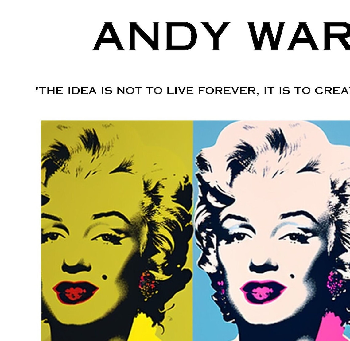 Andy Warhol Poster, Artist, Quote, Fine Art, Wall Art, Illustration ...