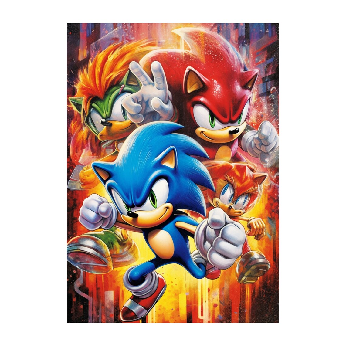 Sonic the Hedgehog, Retro Video Game , Wall Art, Illustration ...