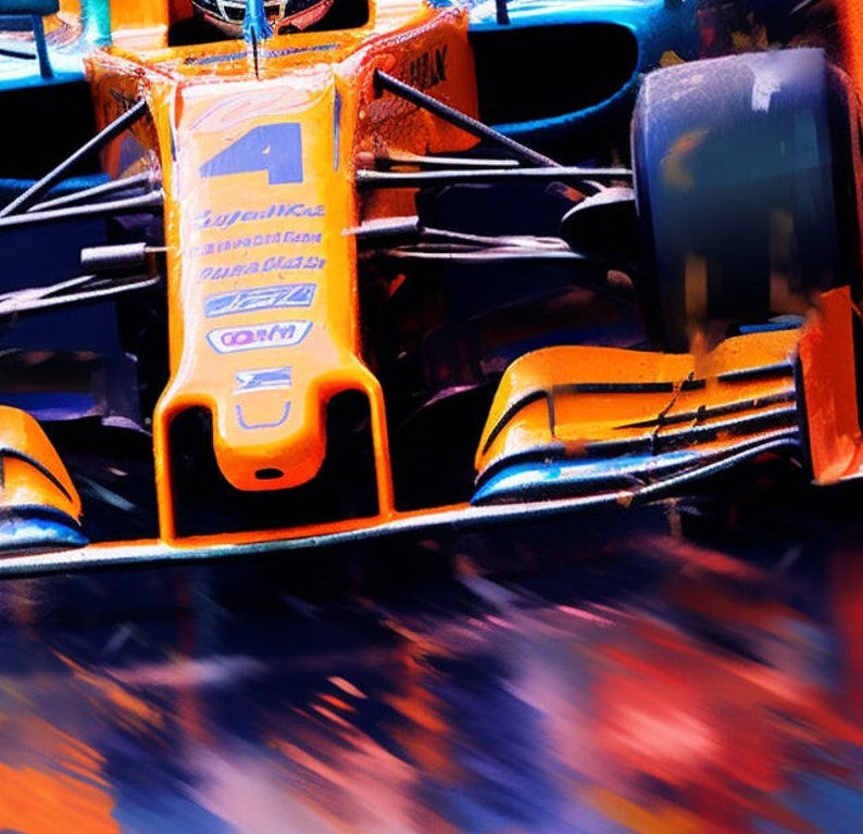 Lando Norris F1 Poster, Mclaren, Wall Art, Illustration, Decoration ...