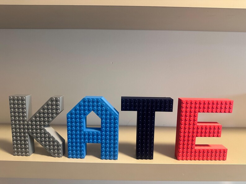 Custom Lego-style Brick Letters: Personalized Name Sign, Kids Room ...