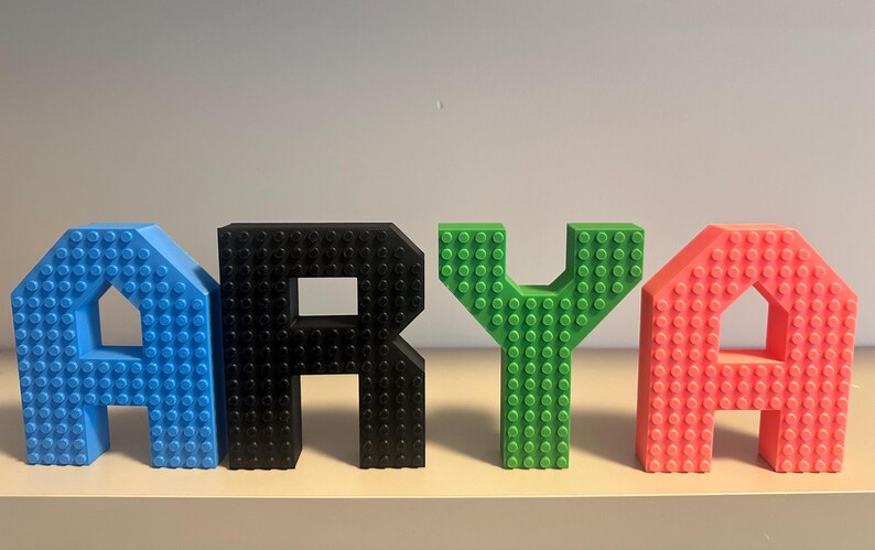 Custom Lego-style Brick Letters: Personalized Name Sign, Kids Room ...
