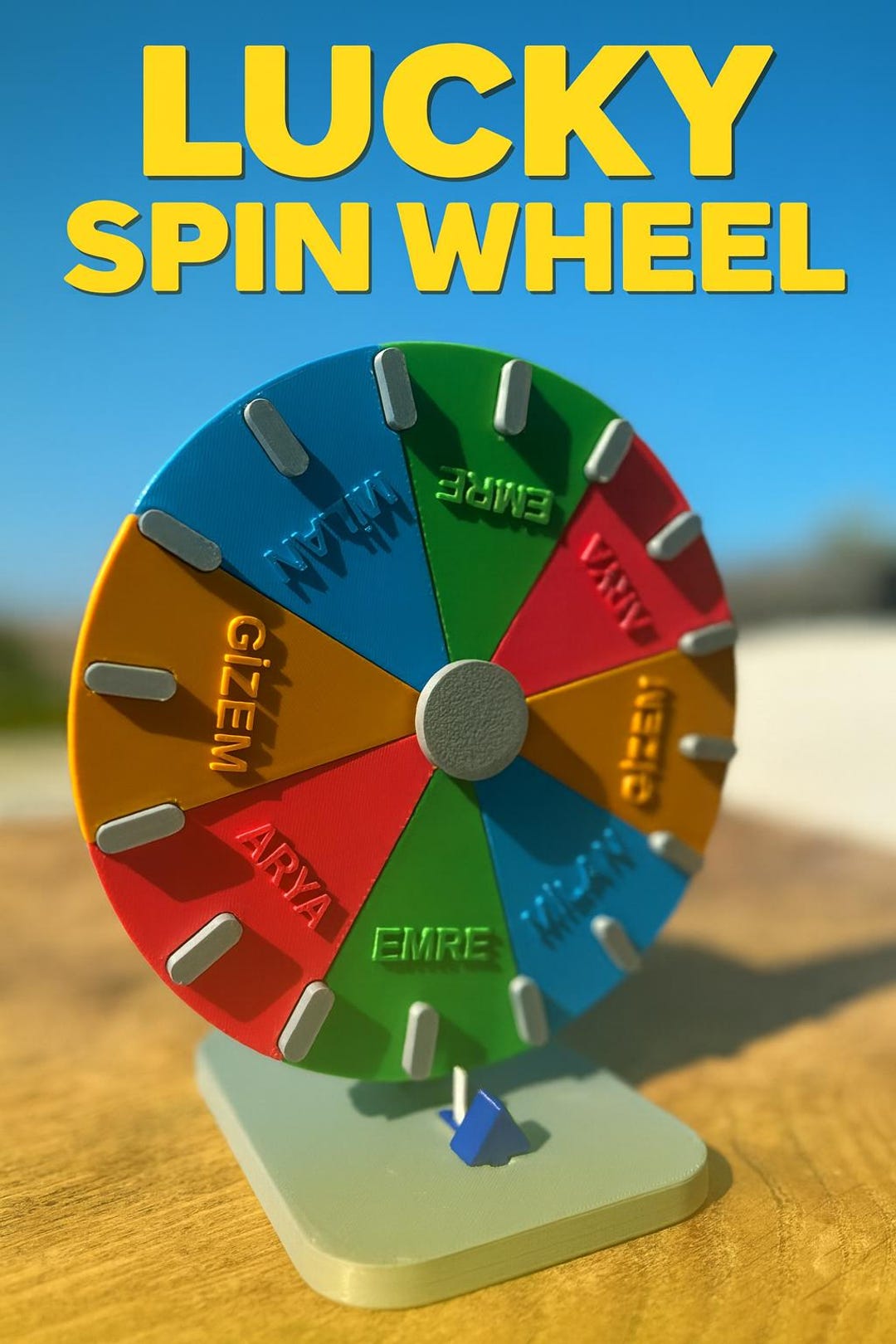 Custom Family Decision Spinner Wheel – Personalized Colorful Game for ...
